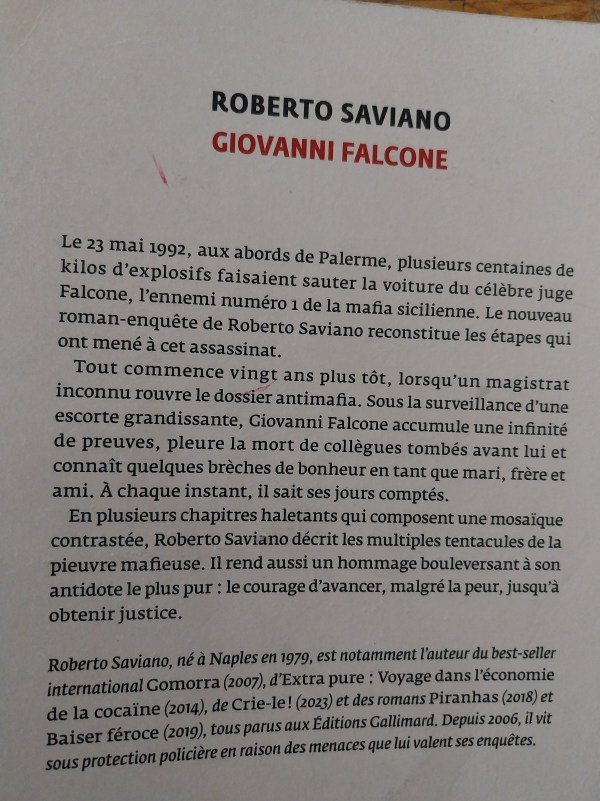 Giovanni Falcone de Roberto Saviano – Le monde de martin eden